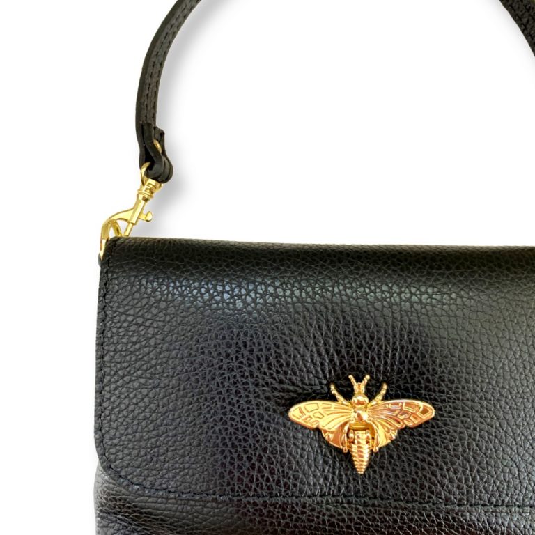 Ledertasche Biene Schwarz - Lieblingsladen Dresden